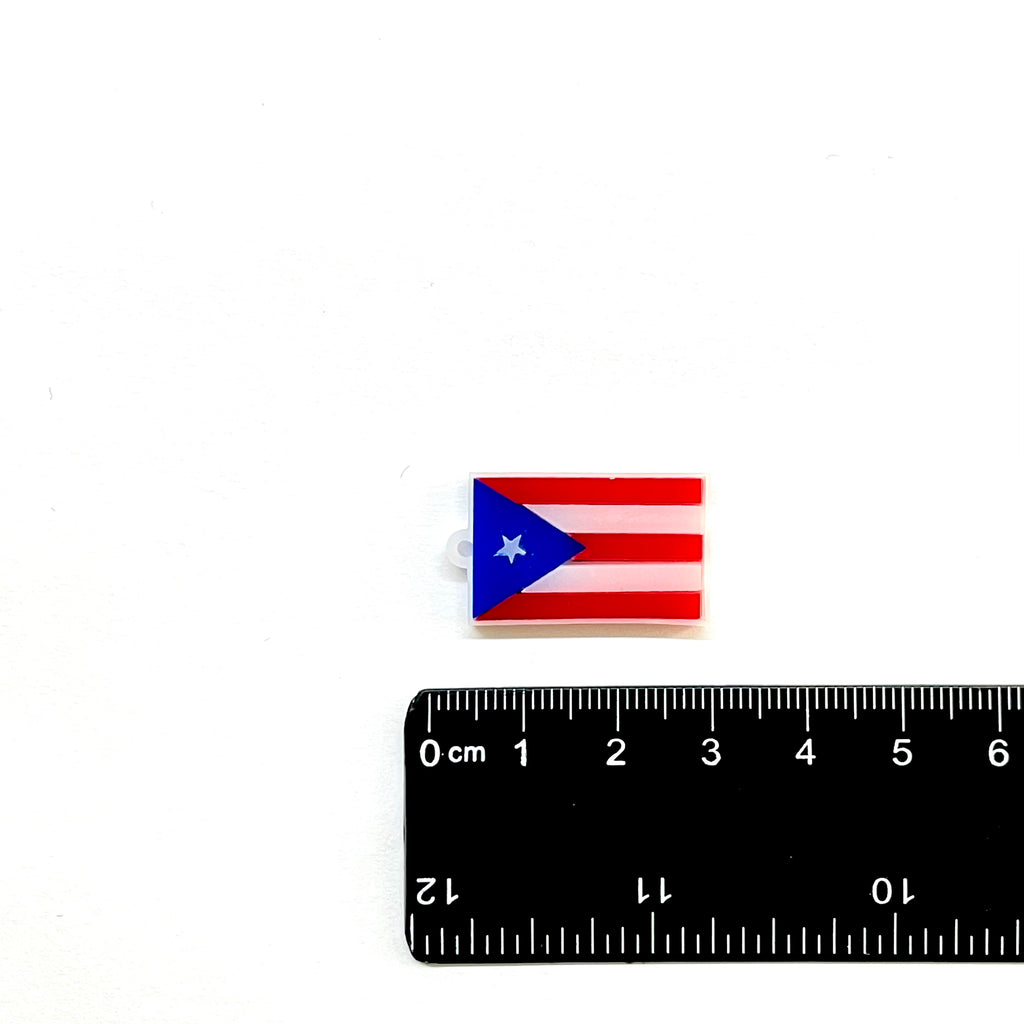 Bandera de Puerto Rico, Acrílico, Charm – Deer Beads Store