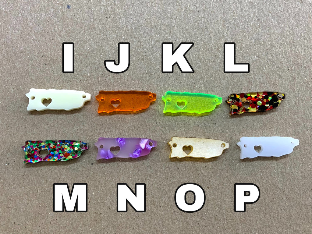 Mapa, Corazón, Puerto Rico, Conector – Deer Beads Store